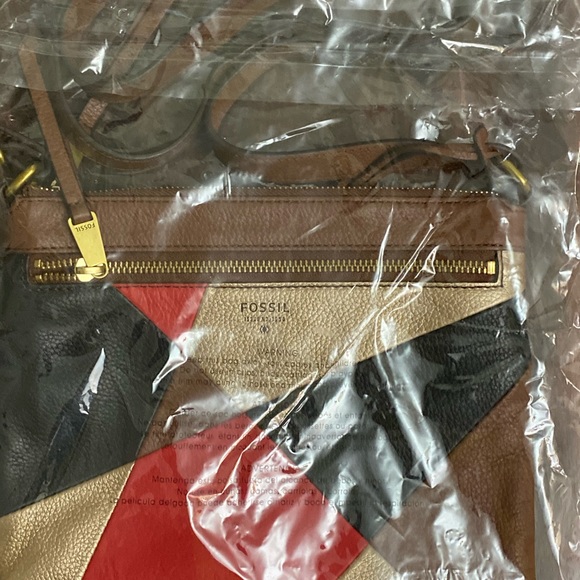 Fossil | Bags | Fossil Patchwork Leather Crossbody | Poshmark
